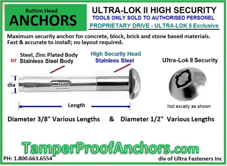 Tamperproof Anchors – Loss prevention tamperproof security anchors